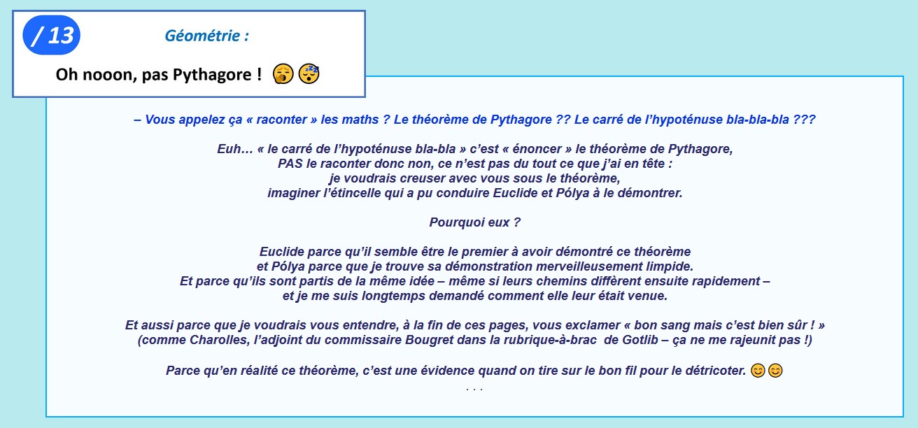 Les maths comme je les aime